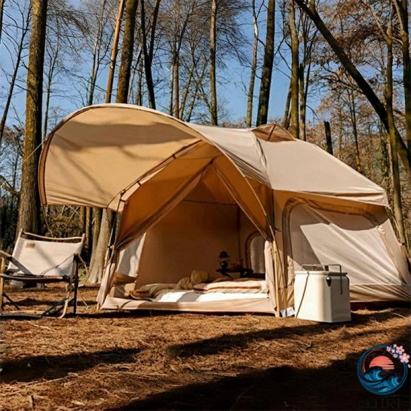 1. **高品質の防水生地**: 210T 3グリッド PU 布で作られており、防水指数は最大 3000mm です。厚めのデザインにより、大雨を効果的に防ぎ、悪天候でも車内が乾いた状態を保ちます。  2. **日焼け防止と断熱**: テント...