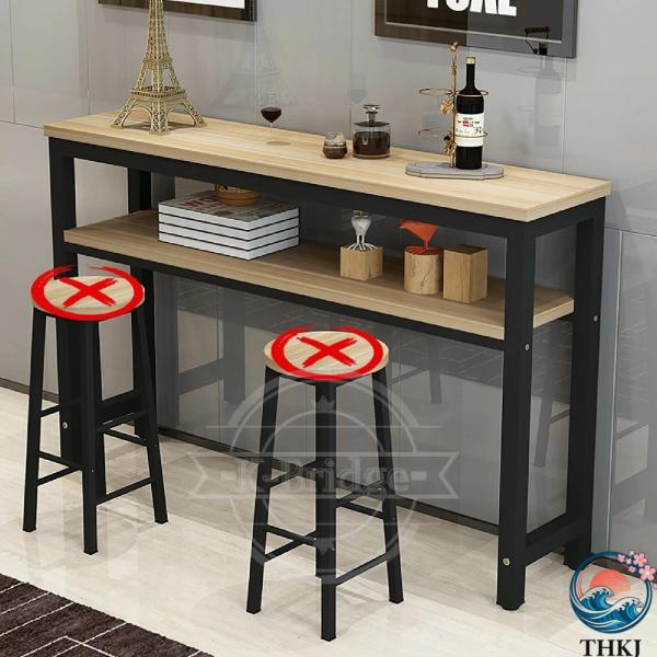 サイズ:160CM? 【実用的なキッチンテーブル】：このカウンターテーブルには強力な収納スペース、広々とした卓上、2段の棚があり、アイテムを保管または展示するのに十分なスペースがあります。? 【耐久性のあるテーブルトップ】：バーカウンターは...