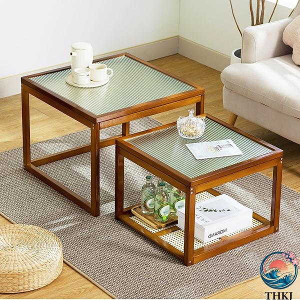 商品の寸法:60奥行き x 60幅 x 47高さ cm商品の重量:7 キログラム色:ブラウンベースタイプ:そりサイズ:?スーツ商品重量:?7 キログラム? 【2サイズのテーブル】こちらネストテーブルは大小2つのセンターテーブルで構成されてい...