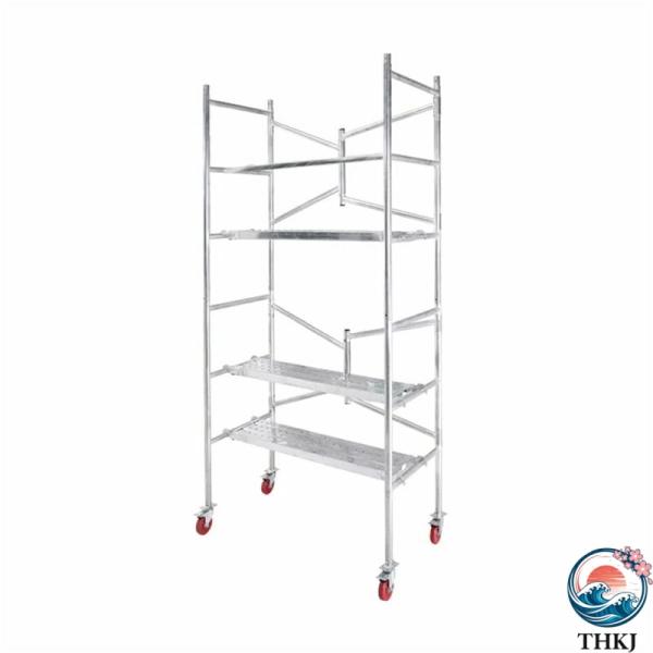 強化された耐荷重システム: 折りたたみ足場 1.6mm 厚の鋼板、38MM 厚の円形チューブ、マルチサポート ビーム設計を採用し、単一フレームの耐荷重は 500KG を超え、実際の人の測定では 8 人を乗せて安定した操作ができることが示され...