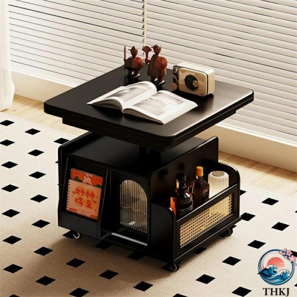 【本体完成品】（車輪は4つのみ取り付けが必要です）。硬度が高く、抗菌性にも優れ、汚れが付きにくいのが特徴です。汚れは濡れた布巾でさっと拭き取れるため、天板を常に清潔に保つことができます。 【デザインと実用性】 おしゃれで洗練された外観を持つ...