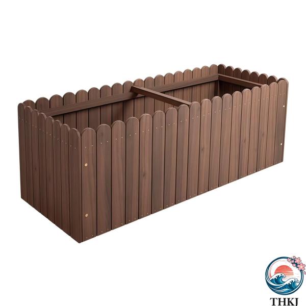色:ブラウン特徴:排水穴スタイル:ラスティックプランターの形状:ボックス商品の寸法:50奥行き x 150幅 x 50高さ cm色:?ブラウンサイズ:?150*50*50cmその他 機能:?排水穴? 【自然素材の魅力】1cm厚みの木材を使用...