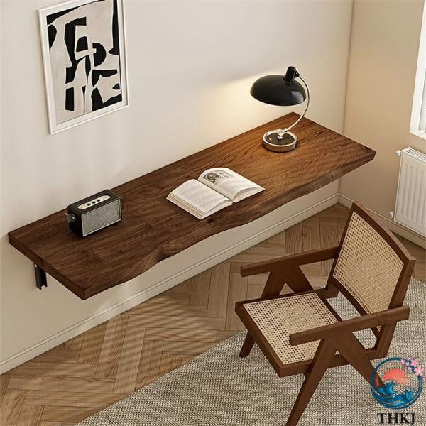 ? 【高品質の素材】壁掛け式折りたたみテーブル使用無垢材パネル、安全で環境にやさしく、厚いテーブルパネル、繊細な表面は、滑らかで耐摩耗性と耐久性、頑丈な構造、強力な耐荷重能力。 ? 【多彩な用途】90°折りたたみテーブル デスク さまざまな...