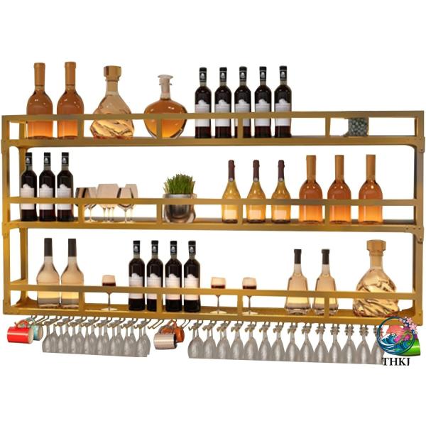 ? 頑丈なワインラック: フローティングバーシェルフは厚手の鉄材で作られており、構造が安定しており、精密溶接、滑らかで磨き上げられたエッジ、手に心地よく、高温で塗装されているため、塗装が剥がれることなく、強力な耐荷重性を備えています? 多機...