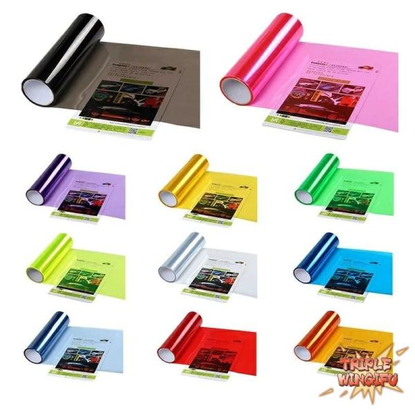 【製品仕様】：サイズ：30*120cm、ライトブルー。 【素材】前照灯染色フィルムはpet材料で作られているので、このフィルムは防水、滑らか、耐久性だけでなく、日焼け止め、優れた透光性と強い延伸性能を持っている。 【ほごさよう】この自動車ラ...