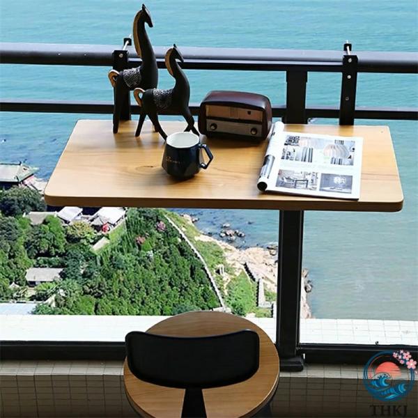 ? 【アウトドアサイドテーブル】折りたたみ式の天板は、安定性、防水性、耐候性、耐ひび割れ性、耐腐食性に優れた無垢材で作られています。風、日差し、雨に強く、過酷な屋外環境にも安心してお使いいただけます。 ? 【調節可能なデザイン】この吊り下げ...