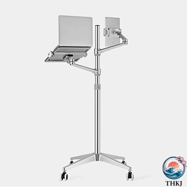 ? √√タブレット/ノートパソコン用フロアスタンド：フロアスタンドには、スマートフォン/タブレット用クランプとノートパソコン用クランプの2つのクランプが装備されています。タブレット用クランプは、4〜14インチのスマートフォン、タブレット、電...