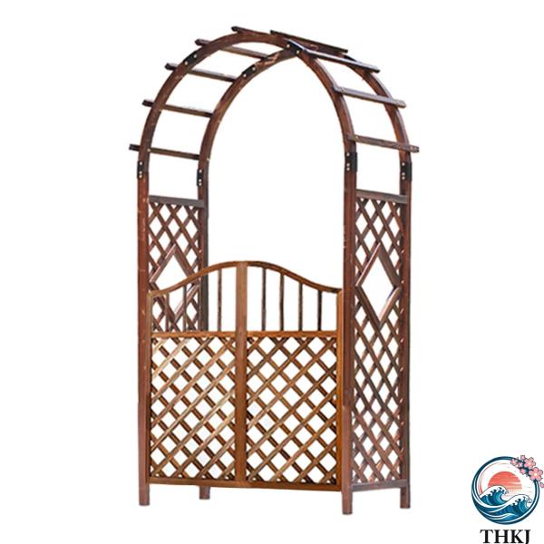 ? このガーデンアーチは完全に研磨された木材で作られており、木の破片による不要な怪我を防ぐために表面が滑らかです。 天然無垢材は耐候性があり、耐久性があり、丈夫です。? 木製アーチはネジと金属板で連結固定され、様々な植物をしっかりと支え、様...
