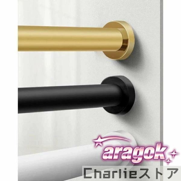 簡単に取り付けられるアイアン突っ張り棒！カーテンレールとしてや押し入れ?クローゼットなどの収納におすすめ。■商品名：アイアンテンションロッド『クラシカ』■サイズ：Sサイズ(77-120cm)■デザイン：ラウンド、スクエア■カラー：ブラック、...