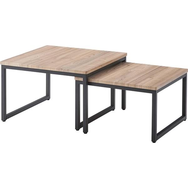 メーカー直送となります。沖縄・離島は、配送不可となります。●大小それぞれのサイズがセットになったネストテーブル。●柔軟性の高い自由なレイアウトが可能。●フレキシブルに使えるデザインが魅力。●大小2つ並べて、広々と使えるリビングテーブルとして...