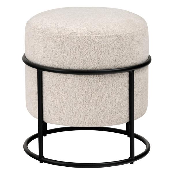 メーカー直送となります。沖縄・離島は、配送不可となります。お洒落な空間を演出するスツール  クッションをブラックスチールが包み込む、シンプルなデザインのスツール。  お部屋に馴染みやすい2色はシックな雰囲気を演出します。  地面から少し浮い...