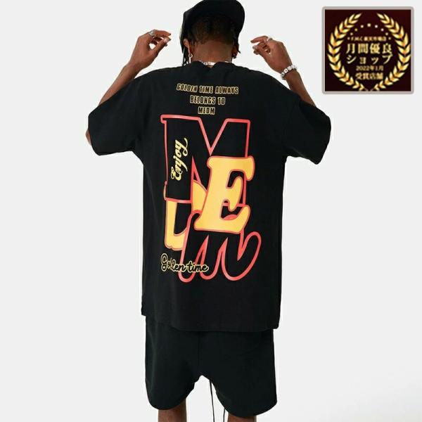 【ブランド】M.E.D.MMr. Enjoy. Da. Moneyミスター エンジョイ ダ マニー【商品】半袖 デザイン Tシャツ【デザイン】 ブランド ロゴ【カラー】 ブラック/レッド【サイズ】Ｓ:SIZE (着丈71.5/胸囲108/肩...
