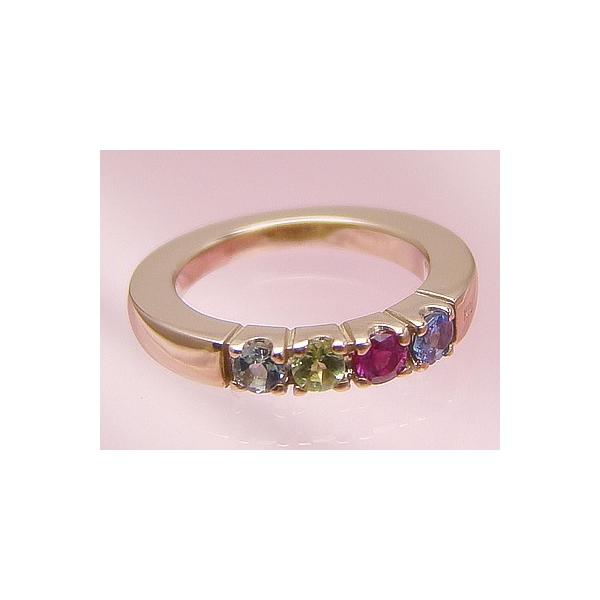 リングが立体的で厚みがあり、お好みの天然宝石が組合わせ自由なちょっと大きめのベビーリングです。■お好みの宝石を4個お選びいただけます。■刻印できる文字数：片面22文字×裏表合計44文字■刻印できる文字：英数字（大文字）「＆」「スペース」「：...