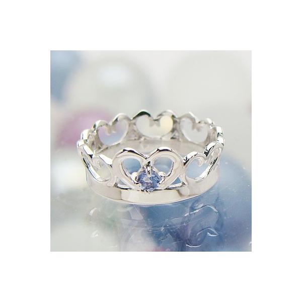 ハート型ティアラをモチーフにしたベビーリングです。当店販売の「ティアラベビーリング（別商品）」よりちょっと大きめです！■材質：プラチナ900■宝石：タンザナイト（12月の誕生石/天然宝石）■サイズ：縦約6mm×横約13.5mm×内側直径約1...