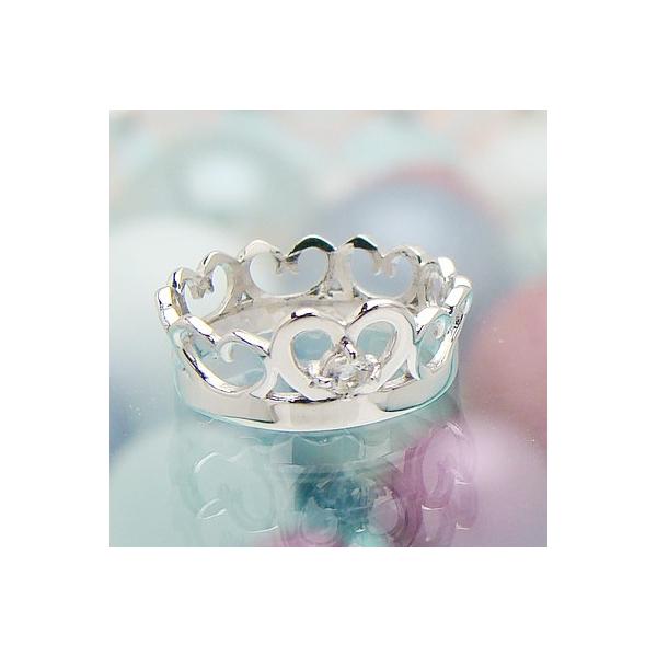 ハート型ティアラをモチーフにしたベビーリングです。当店販売の「ティアラベビーリング（別商品）」よりちょっと大きめです！■材質：K10WG（ホワイトゴールド）■宝石：ムーンストーン（6月の誕生石/天然宝石）■サイズ：縦約6mm×横約13.5m...