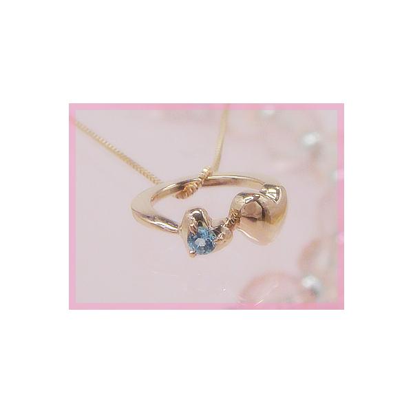 ふたつのカワイらしいハートが寄り添ったベビーリング■誕生石：ブルートパーズ（11月の誕生石）■刻印できる文字数：16文字×両面（合計32文字）■刻印できる文字：英数字（大文字）「＆」「スペース」「：」「.」■リング：K10ピンクゴールド/直...