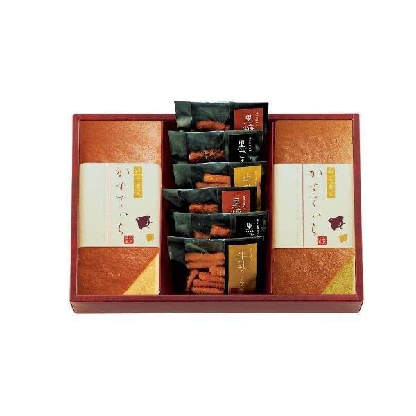 ●商品内容：和三盆糖入かすてぃら（プレーン・抹茶）各1本・かりんとう（黒糖・黒胡麻・牛乳）15g×各2  【卵・乳成分・小麦】●商品サイズ：―●箱サイズ：箱213×306×57mm●材質：―●商品重量：920g●生産国：JPN●宅配サイズ：...