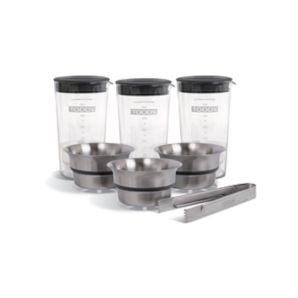 品番：TCK3材質：ガラス・ステンレス・シリコン・紙【キット内容】・ガラス容器 3個・フタ 3個・フィルターバスケット 3個・トング 1本・ペーパーフィルター 24枚(スタンダード 12枚 / ツリーフリー 12枚)