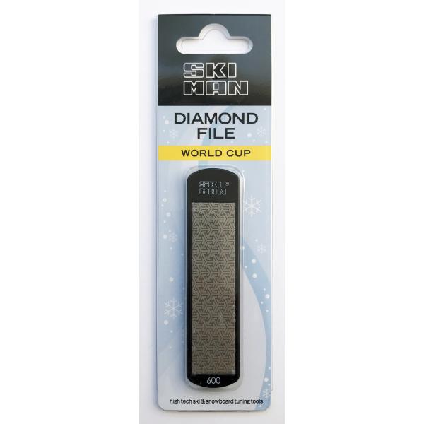 SKI MAN DIAMOND FILE スキーマン ダイアモンドファイル 600番 WORLD CUPアルミニウム製のサポート。高品質で耐久性のあるダイヤモンド。水または研磨液と併用するのが最適です。すべての研ぎ工具と互換性があります。使...