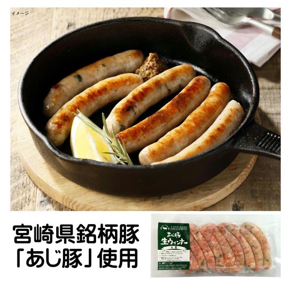 ウインナー 冷凍 あじ豚生ウィンナー（大葉）10本入 銘柄豚 宮崎県 せいろ蒸し 生タイプ ジューシー | 冷凍食品 専門 ファディ 公式ヤフー店 | SitePromo