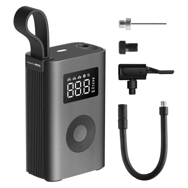 主な特徴■ デジタルディスプレイ■ 5つのモード設定とアタッチメント■ 最大圧力150psi■ SOSモードを備えたLEDライト搭載■ 持ち運びに便利なデザイン● デジタルディスプレイ液晶画面に5つのモード、空気圧、単位、バッテリー残量を表...