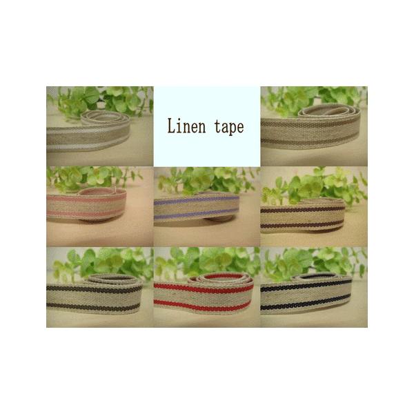 シンプルな2本ラインのリネンテープは、エプロンやワンピース、バックのポイントなどにも大活躍！新色「スモークグリーン」入荷しました！（今回入荷分のみ。次回入荷はございません。）幅約15mm。あらかじめ10ヤード（約9m）にカットされたパックで...