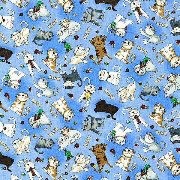 漫画チックなネコが生地全体に散らばっています。見ているとウキウキした気分になってきます。小さな絵柄ですので、シャツやブラウス、マスクにしても可愛いです。ラブ・イズ・ア・フォー・レッグド・ワードLOVE IS A 4 LEGGED WORD ...