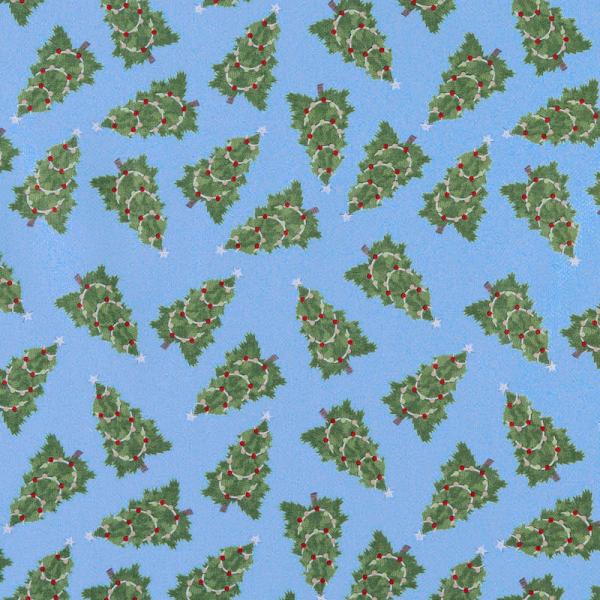 オーナメントを飾ったクリスマス&amp;middot;ツリーを生地全体に散らばらせています。クリスマスの飾りつけのポイントに是非どうぞ。コジー&amp;middot;クリッターズCozy Critters M J Merrill Cozy ...