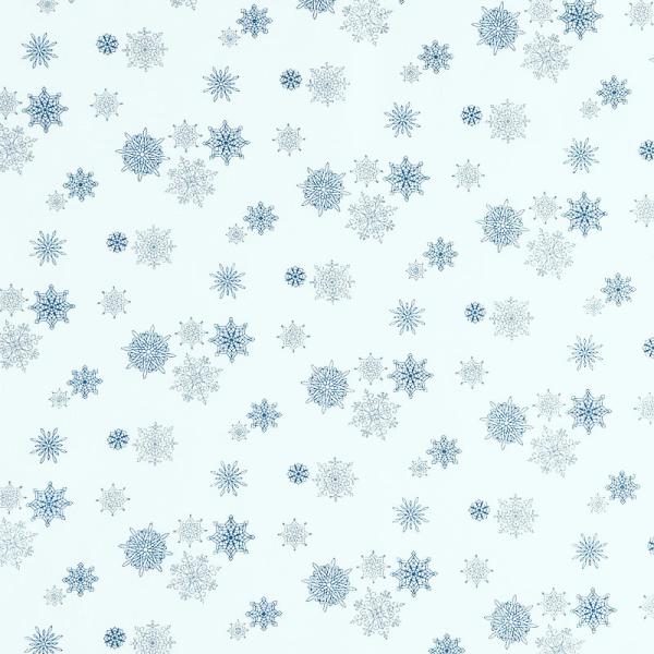 色々な形の雪の結晶が生地全体に散らばっています。デザイナーは自由に創造力を膨らませています。ウィンター・フラーリーズ6882-21 WINTER FLURRIES Winter Flurries by Holly Taylor &amp;c...