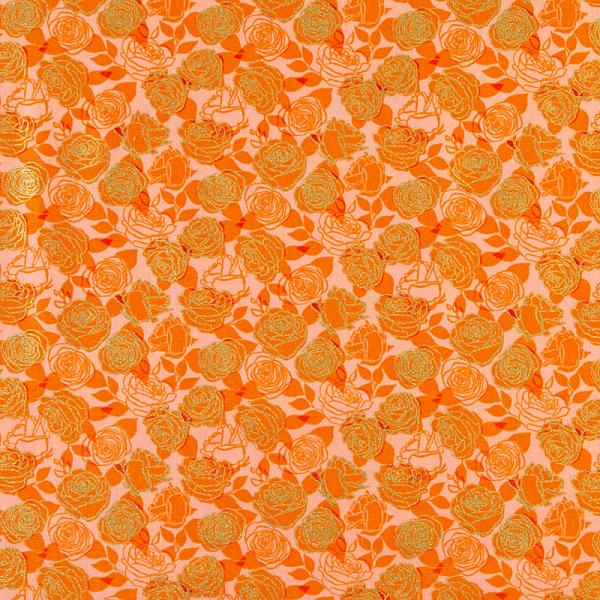 彩度の高いレッドと金ラメのバラの花の柄。大胆でありながら、繊細さも持っています。キュリオRS0063-13M CURIO &amp;starf; RUBY STAR SOCIETY &amp;starf; curio &amp;copy;M...