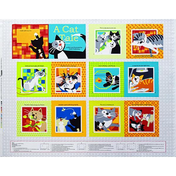 ネコとの生活の物語の布絵本が作れるパネル。レシピ(商品の下の方に赤い細線で四角く囲まれた部分に書いてある説明)通り作ると布絵本が出来上がります。慣れた方ならレシピを読まなくてもできるかも？家猫の生態が少しユーモラスに表現された、可愛い布絵本...