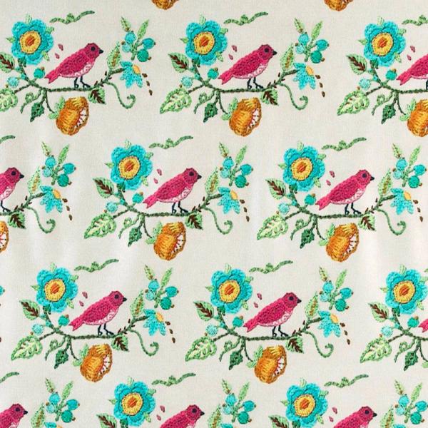 小鳥とお花の可憐なデザインが施された、刺繍風プリントのデジタルプリント生地です。優しいベージュの地に描かれた柄は、手作りのプロジェクトに最適です。素敵な小物からファッションアイテムまで、自由な発想でお楽しみください。ヴィンテージ・ソウル74...