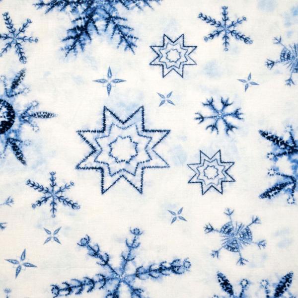 クリスマス柄に必須のアイテム日本の伝統的な藍染(絞り染)にインスパイアされたの雪の結晶柄です。シンプルで美しい雪の結晶がクリスマスを楽しくしてくれそうです。また、衣類やバッグなど、冬のハンドメイド作品に最適です。ウィンター・チル48100-...