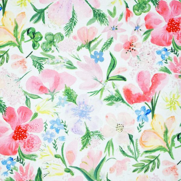 水彩画のような透明感がある花模様「One sees clearly only with the heart（心で見ないと、本当のことは見えない）」というメッセージが込められた、優しく洗練された美しいフローラルデザインナチュラルで温かみのある...