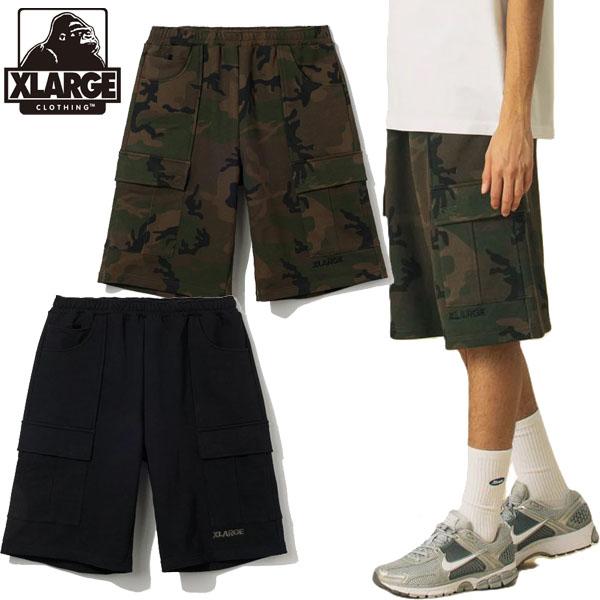 XLARGE ( エクストララージ ) より、SWEAT CARGO SHORT PANTSの入荷です☆☆☆モデル着用：Lサイズ　身長：180cm(BLACK) 183cm(CAMO・OLIVE)【ディテール】・デイリーに活躍するスウェット...
