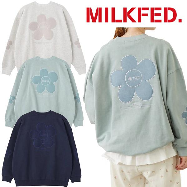 MILKFED ( ミルクフェド )より、FLOWER ELBOW PATCH SWEAT TOPの入荷です☆☆☆フラワーモチーフのワッペンがインパクトのあるクルーネックスウェット大きなフラワーモチーフのワッペンとエルボーパッチがキュートな...