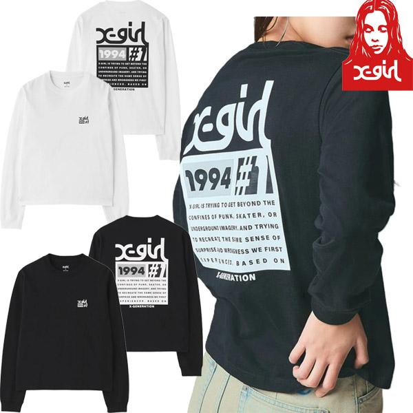 X-girl ( エックスガール ) より、NUMBER ONE BOX LOGO L/S TEEです☆☆一枚でサマになるストリートライクなロンT■デザイン大胆にロゴグラフィックをプリントした、存在感抜群の長袖Tシャツ。フロントは、ワンポイ...
