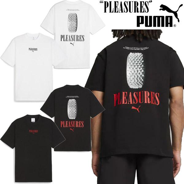 PUMA (プーマ)より、PUMA x PLEASURES グラフィック 半袖 Tシャツの入荷です！プーマとPLEASURESのコラボレーションから半袖Tシャツの登場。フロントにはプーマとPLEASURESのロゴ刺繍をあしらい、バックには大...