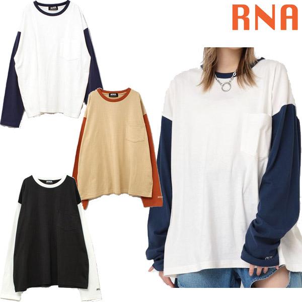 RNA ( アールエヌエー )より、RNAカラーコンビBIGロンTの入荷です。 USED感のあるRNAカラーコンビBIGロンＴロングセラーの「M1823 RNA BIGロンT」に続く、ベーシックタイプのロンTです。身頃、袖、衿の配色と、ポケ...