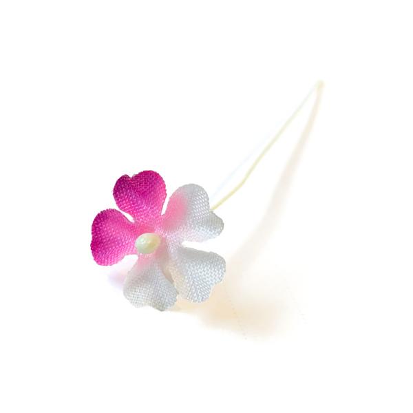 簡単に髪飾りができるかわいい造花♪1輪のお花の直径約2cm材質：タフタ