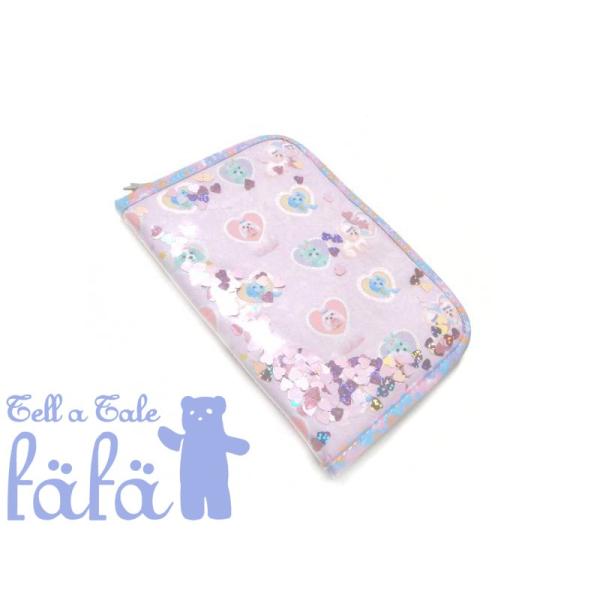 fafa「GLYN スパンコール入りマルチケース」（S）ピンクDOG柄 メール便送料198円対応可