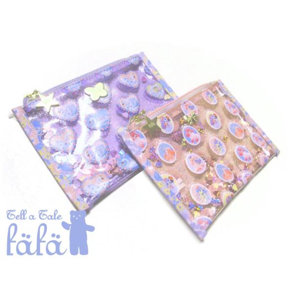 fafa 「WILLA MAYクリアラメPVC フラットポーチ」（F） 【メール便送料198円対応可】