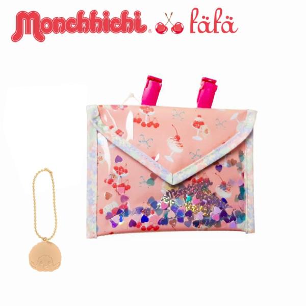 【モンチッチコラボ】♪クリップで取り付けできる移動ポケットにモンチッチコラボ柄が登場しました！ポケットのないウエアでもマスクやハンカチ、ティッシュなどが手軽に携行できてとっても便利♪コラボ限定のモンチッチのゴールドチャーム付きです♪■faf...