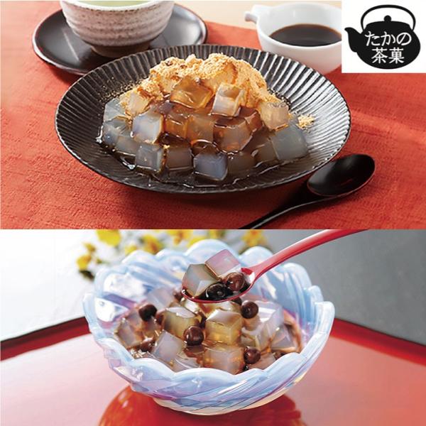 国産天草100％のこだわり寒天セット。国産赤えんどう豆と上品な甘さの黒蜜が人気の「豆かんてん」と国産大豆を使ったきな粉と黒蜜の相性が良い「きな粉かんてん」のセット。しなやかでコシのあるプリプリ食感、一口食べると、ぷるんとした寒天と甘みが口の...