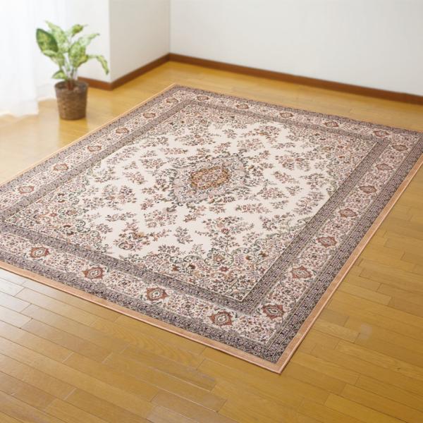 さわやかな綿混で足元もサラリと快適！！やわらかく細い糸を緻密に織り上げたきめ細かい肌触りと優れた耐久性が魅力。独特の光沢が美しい、高密度のモケット織。繊細な織り柄で華やかに！！●色/ブルー、ベージュ●サイズ/195×195cm●重さ/4kg...