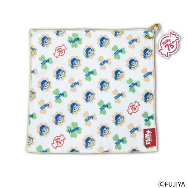 ぴたっとくっついて、何度も使える便利なクロス。キッチンやデスク周りなど、さまざまなシーンで活躍します。ミルキー柄のかわいさで、使うたびに気分もアップ♪