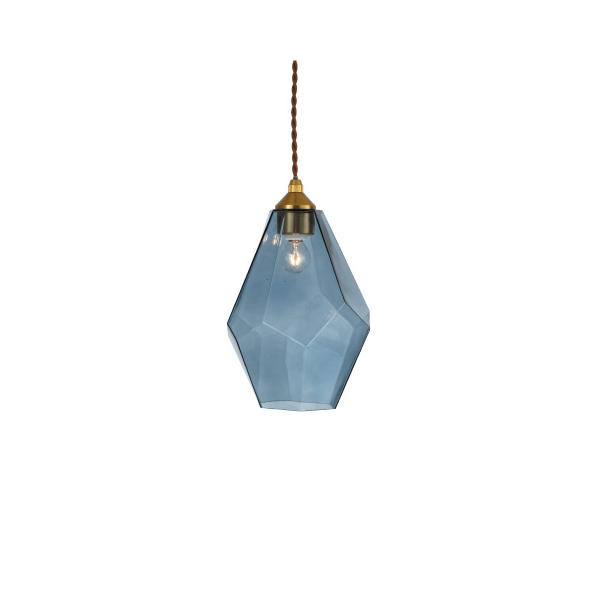 IF-0110E-GYV01自然が生み出す美しい鉱物の結晶にインスピレーションを得たペンダントライト。点灯するとランダムに折り合うガラス面が宝石のように輝きます。消灯時もオブジェのようにお部屋をエレガントに演出します。