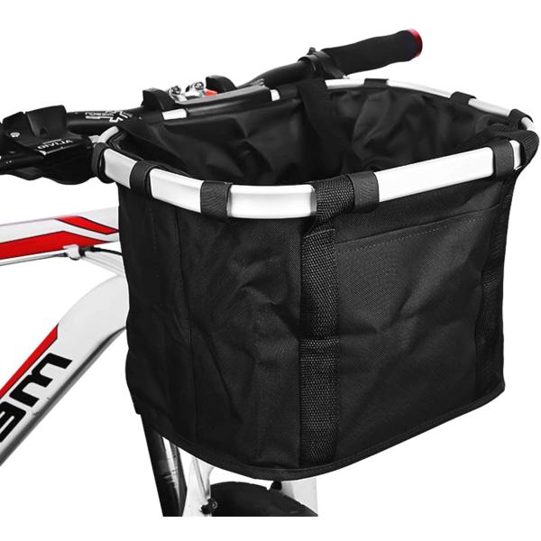 【ボタンひとつで取り付け・分解しやすい】自転車のハンドルバーにバスケットを掛けます。 取り付けと取り外しが簡単です。右を押してバスケットをロックします。バスケットを取り外すには、左に押します。 折り畳み式のデザインは、収納が簡単なだけでなく...