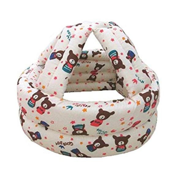 【材質】：綿、スポンジ　【頭囲】：約42〜55cm　ヘルメット部分にはマジックテープアジャスターとあご紐が付いておりますのでご成長に合わせてカンタンスムーズに調整頂けます♪赤ちゃん から 幼児 用の怪我防止にご使用していただく、帽子 ハット...