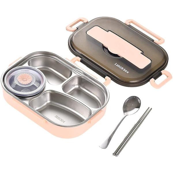 ★【お弁当箱】お弁当箱は、食事の準備、食品の保管、食品の整理、持ち運びに最適です。このコンパートメントは、男性と女性が健康を維持するだけでなく、女の子と男の子が包括的な栄養を摂取するためのバランスの取れた食事を計画するのに役立ちます。カトラ...